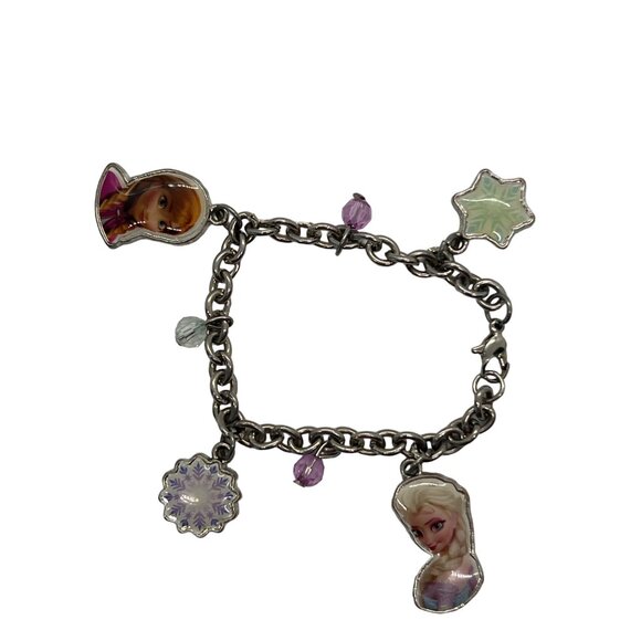 Disney | Accessories | Disney Frozen Girls Charm Bracelet Elsa Anna ...